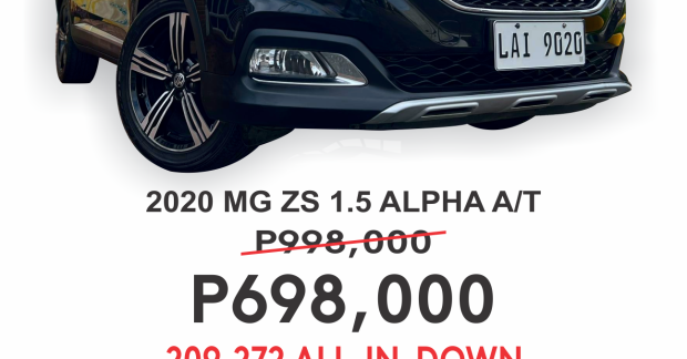 2020 MG ZS 1.5 Alpha FWD AT in Cainta, Rizal